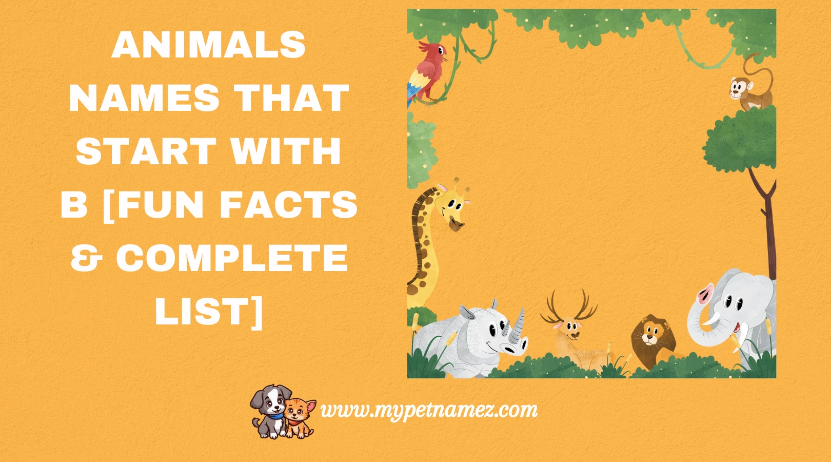 Animals Names That Start with B