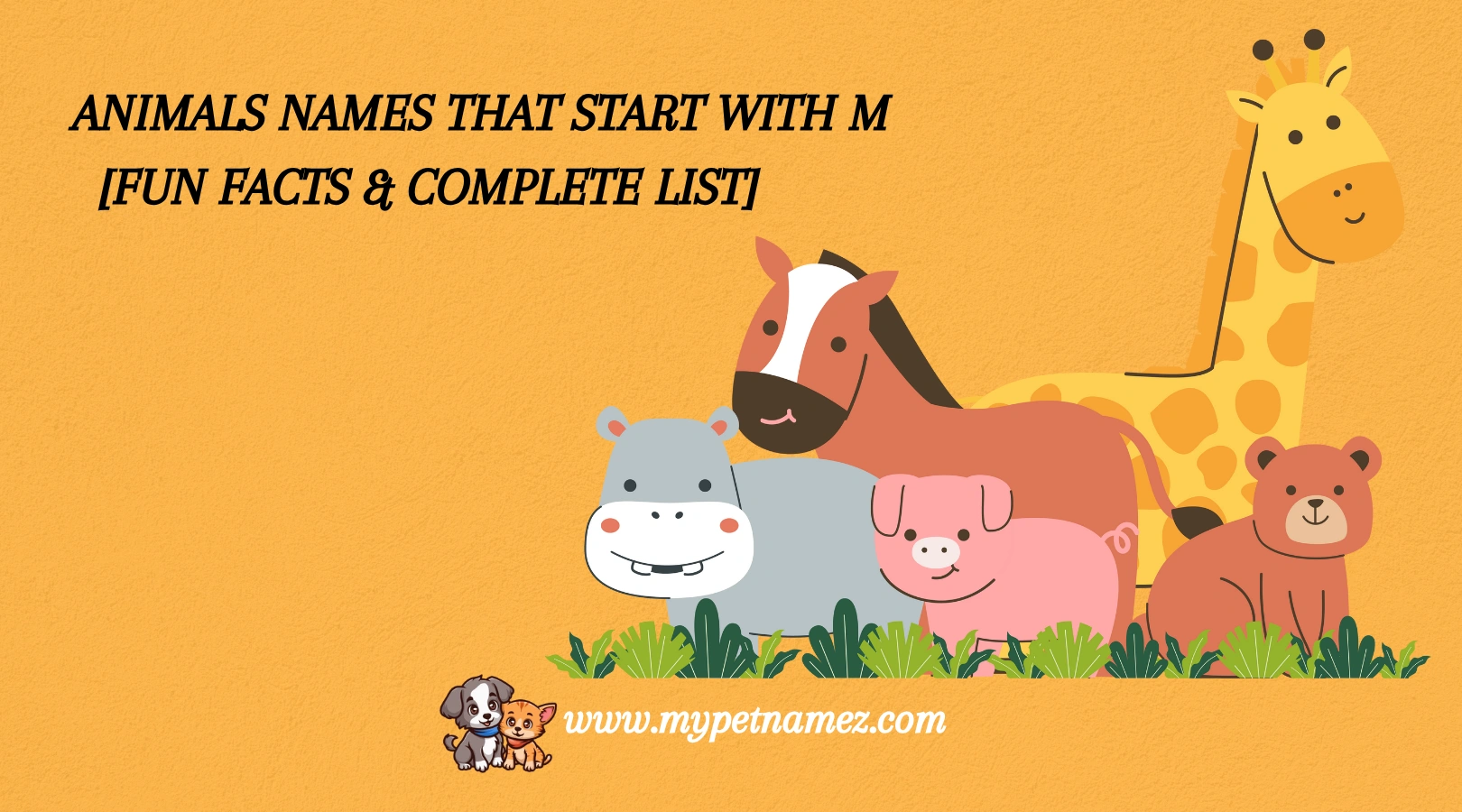 Animals Names That Start with M